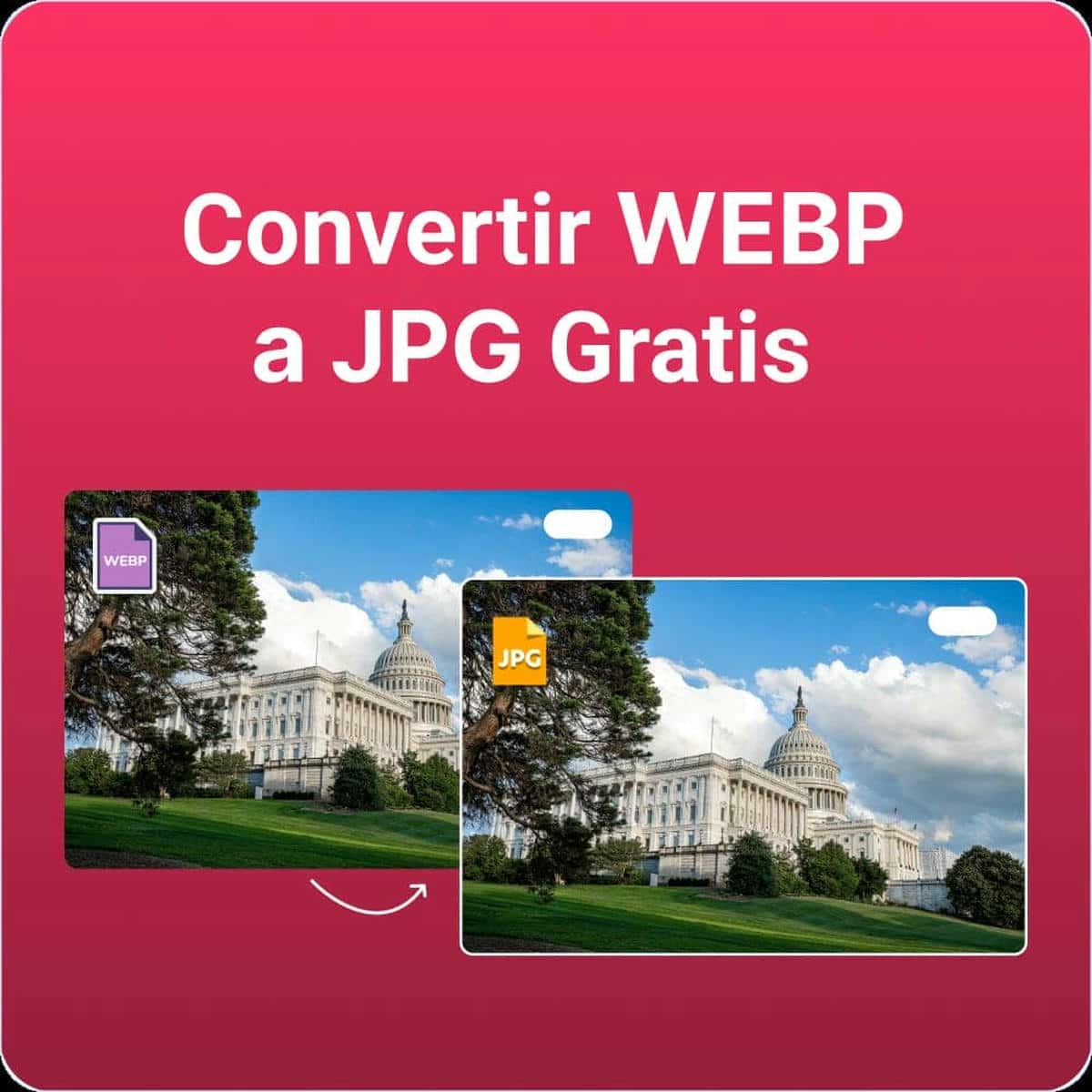 Convertir WEBP a JPG Gratis en Línea - Conversión en Masa